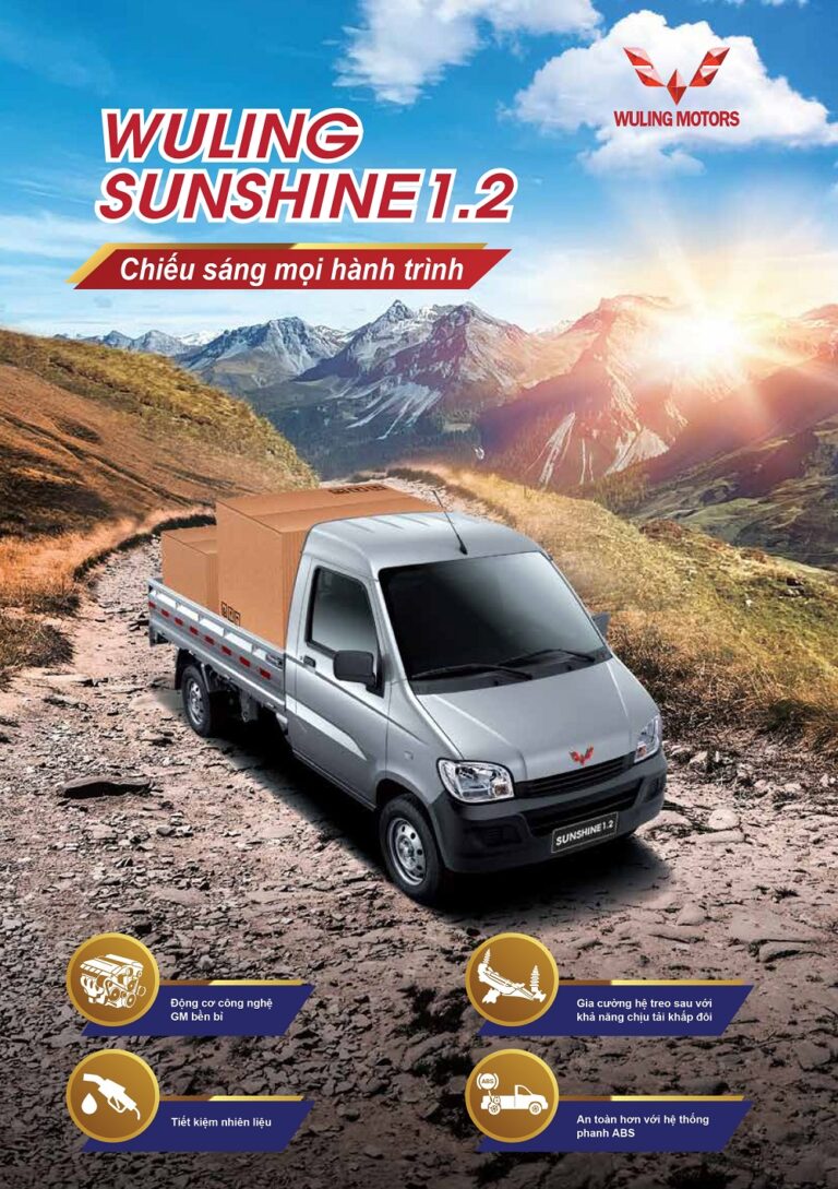 XE TẢI WULLING SUNSHINE TẢI 750KG - Xe Tải Cần Thơ - 0901218238
